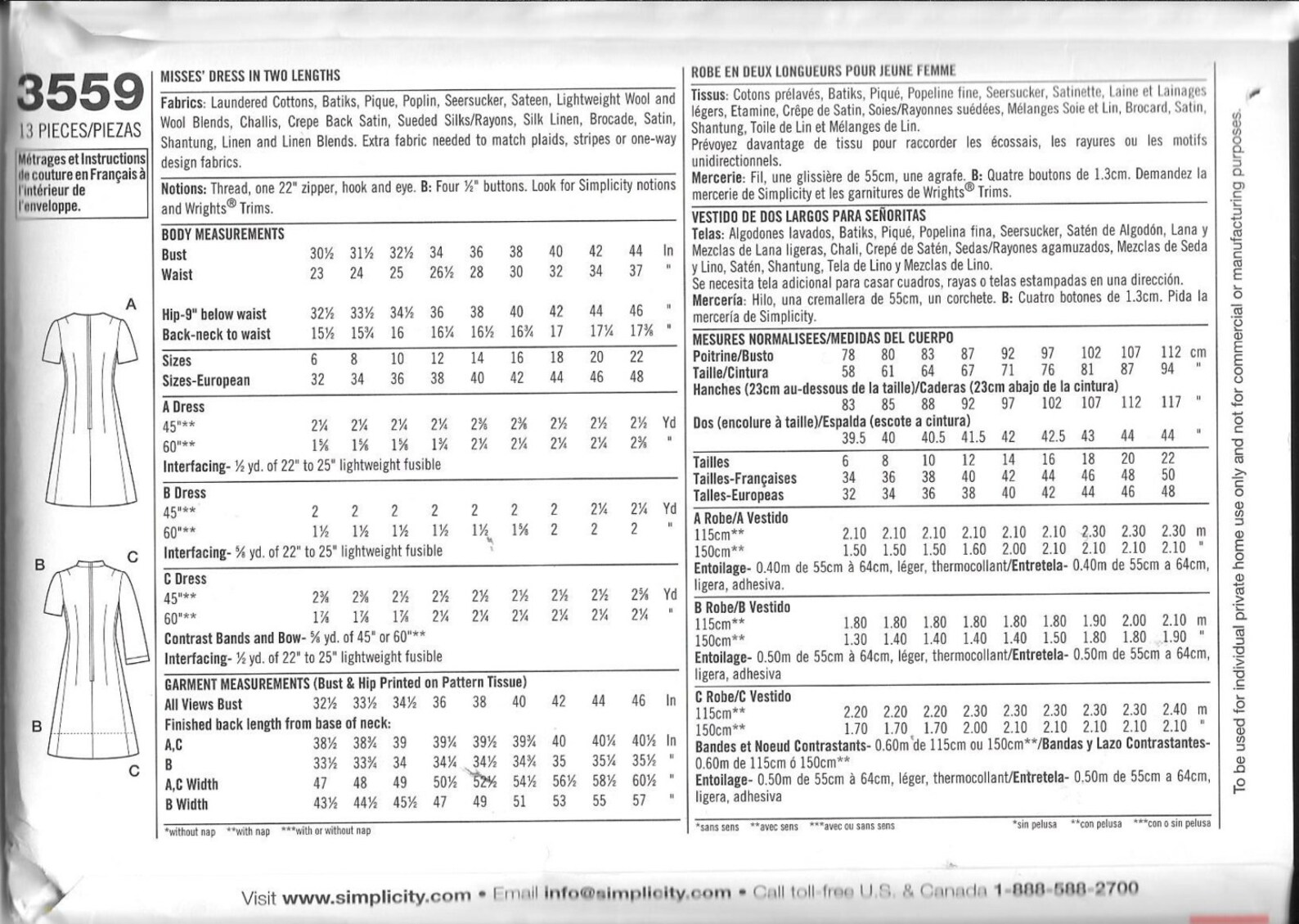 Simplicity 3559 Dress Sewing Pattern Retro Vintage 1960s Mod - Etsy