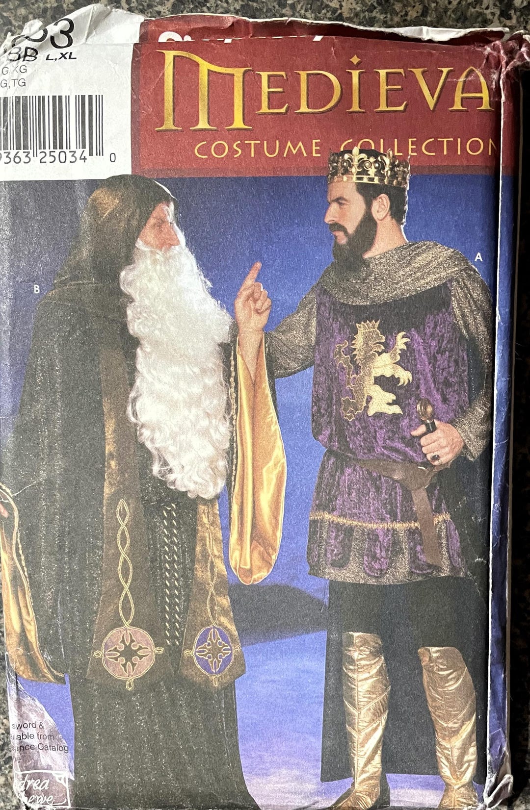 Simplicity 9753 Medieval Costume Sewing Pattern: King Arthur, Merlin ...