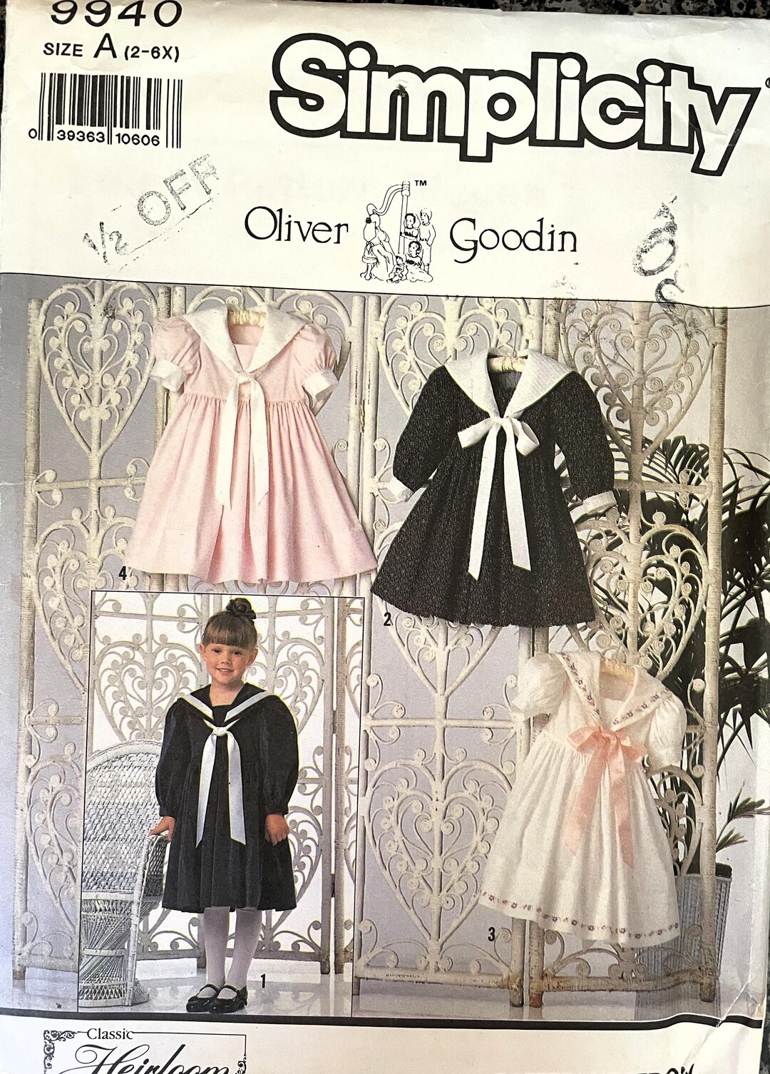 Vintage Girls Dress Sewing Pattern: Simplicity 9940, Sizes 2-6X - Etsy