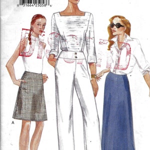 Vogue 9615 Very Easy Skirt and Pants Sewing Pattern UNCUT Size 6, 8, 10 ...