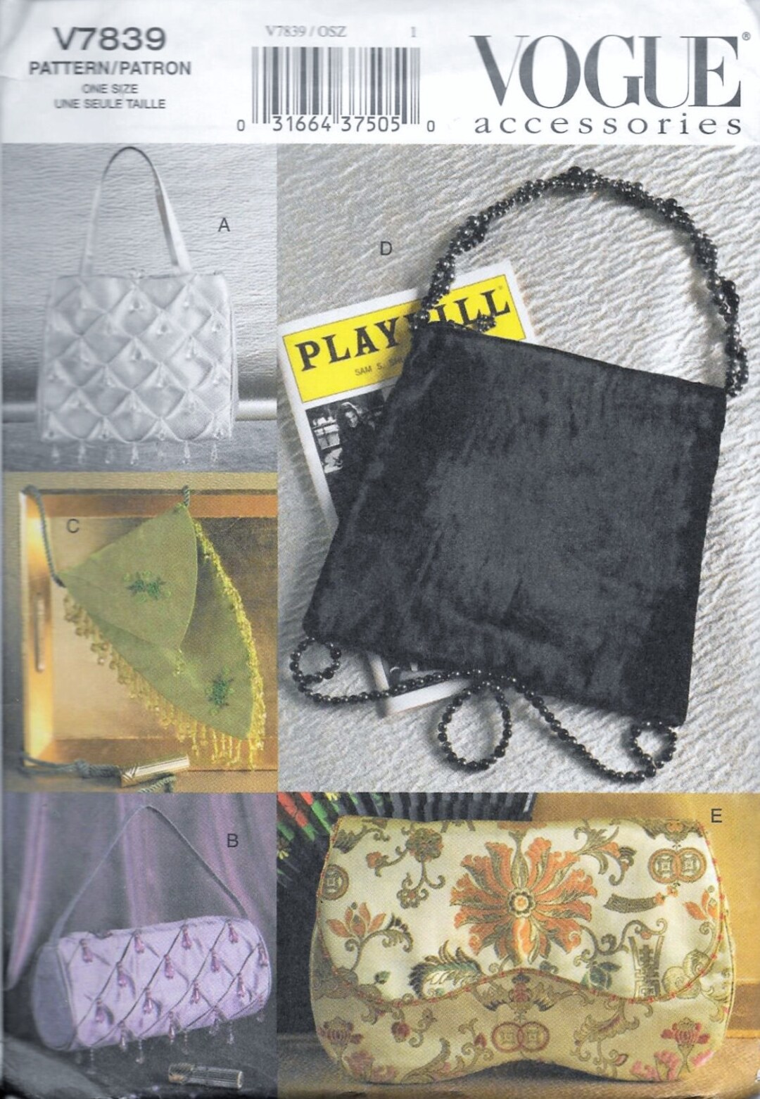 Vogue Accessories V7839 Five Lined EVENING BAGS Beaded Purses Clutch ...