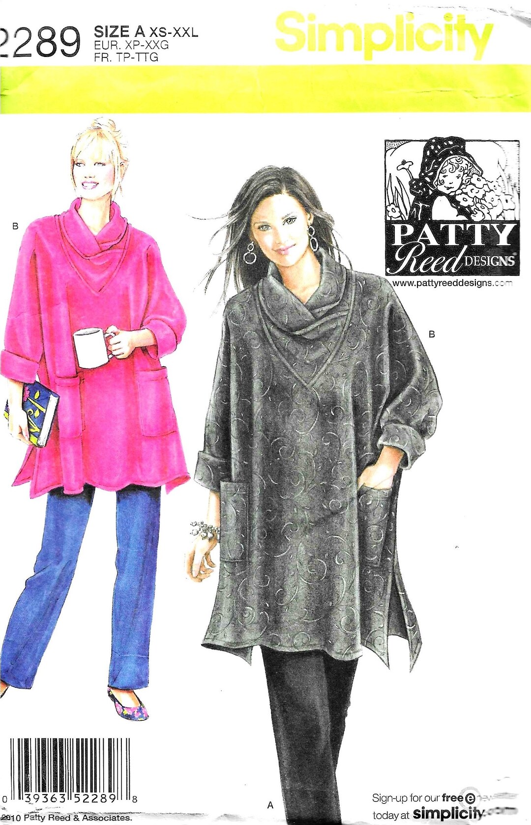 Simplicity 2289 Patty Reed Misses Loose Fitting Tunic and Knit Pants ...
