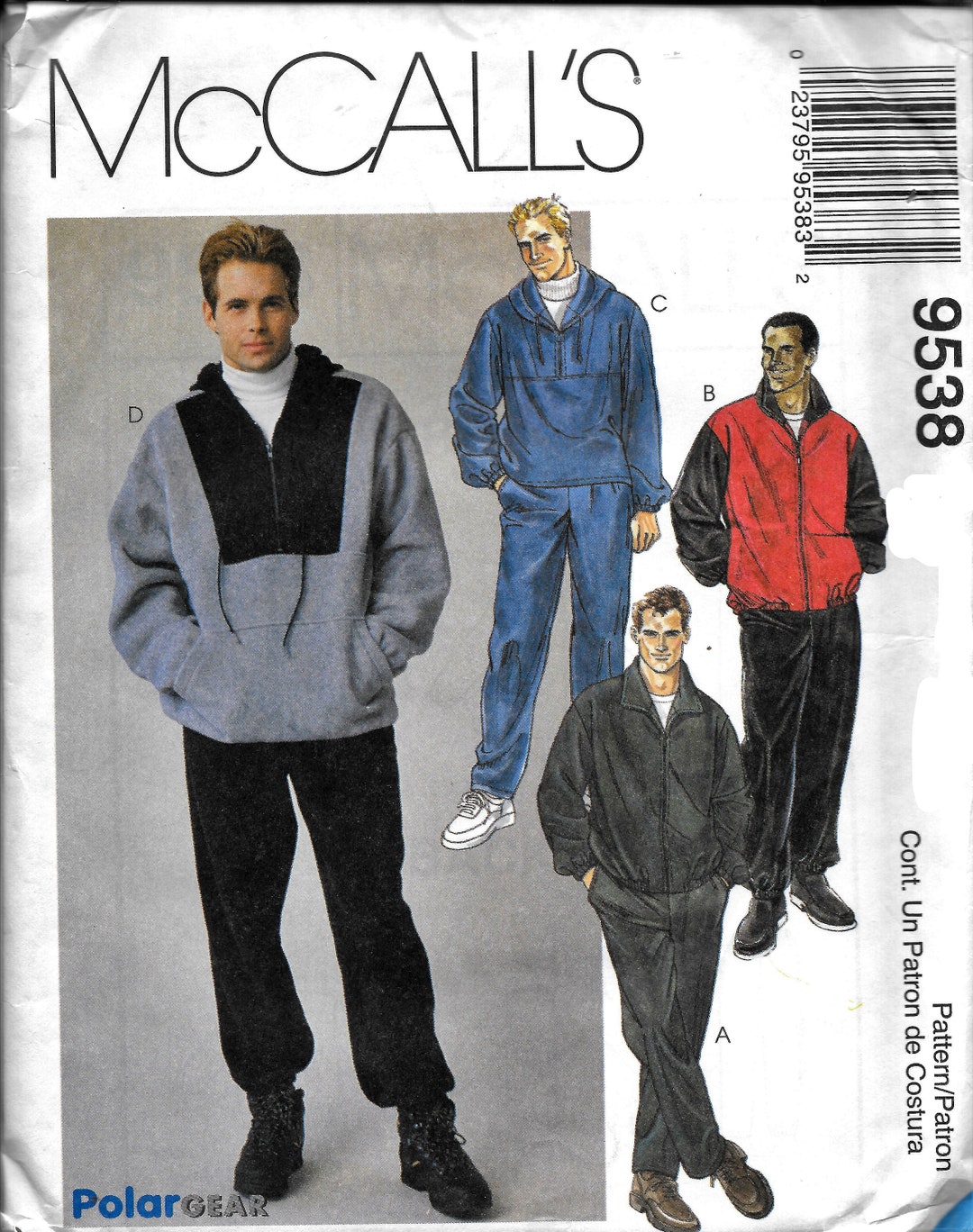 Mccall's 9538 Polar Gear Sewing Pattern: Men's Jacket, Top, Pants ...