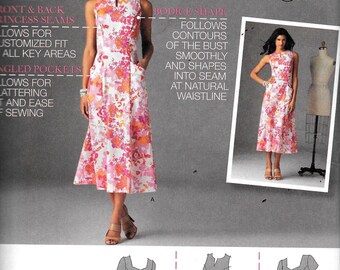 Butterick 6876 Evening Dress and Detachable Collar Sewing Pattern UNCUT ...
