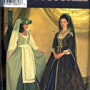 Simplicity 7756 Sewing Pattern Women's Renaissance Costume DRESS & HAT ...