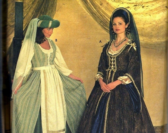 Simplicity 7756 Sewing Pattern Women's Renaissance Costume DRESS & HAT ...