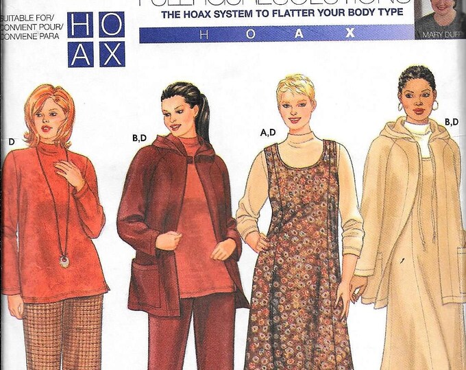 Simplicity 9320 HOAX Full Figure Jumper Dress, Jacket Coat Pants and ...