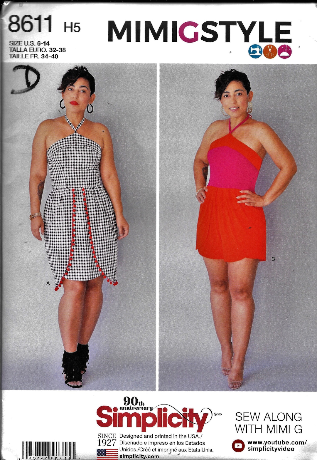 Simplicity 8611 Mimi G Style Knit Halter Dress Romper Sewing Pattern ...