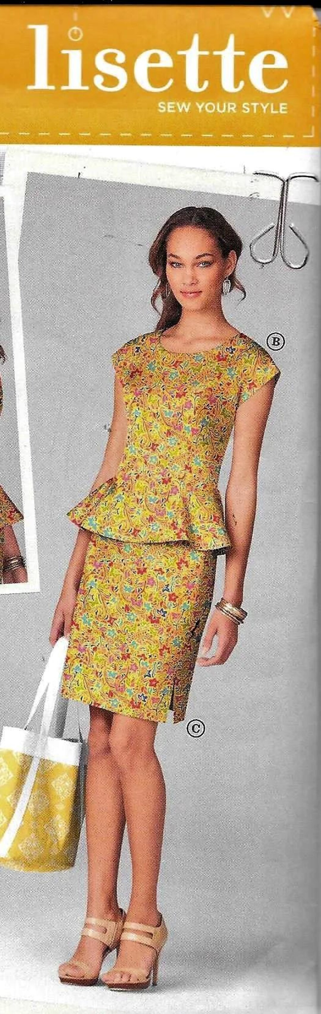 Simplicity Pattern 1666 LISETTE Dress, Top W/peplum, Pencil Skirt & Bag Sewing UNCUT Size 6, 8 ...