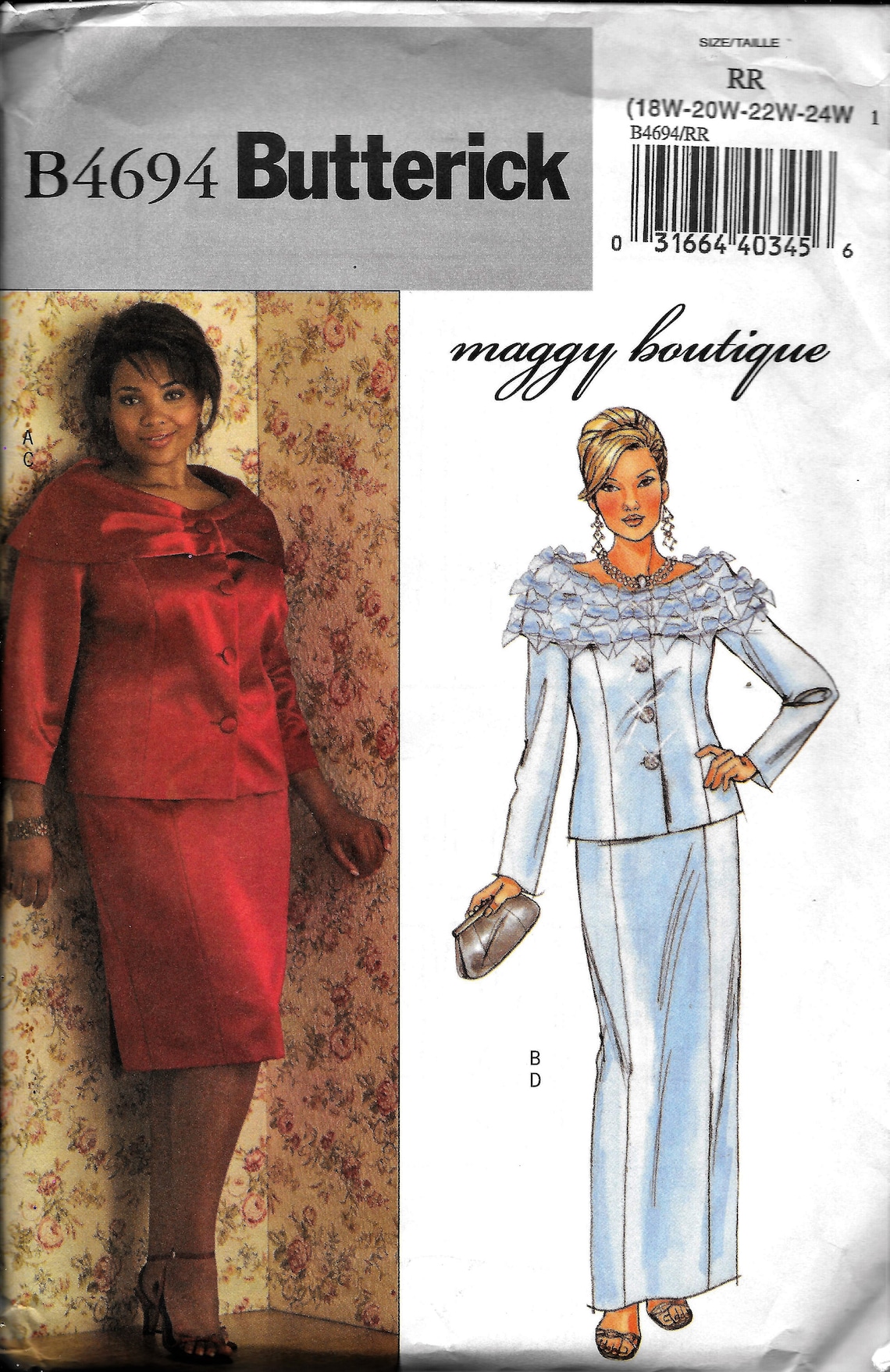 Butterick B4694 Maggy Boutique Jacket and Skirt Suit Sewing Pattern ...