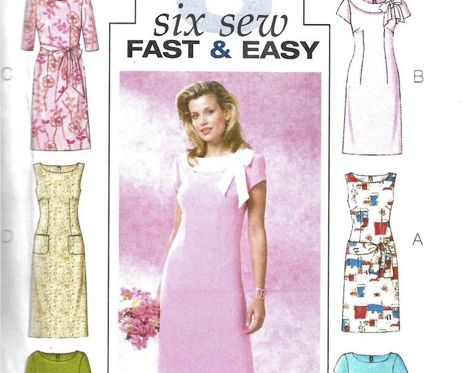 Butterick B4386 Fast and Easy DRESS Sewing Pattern UNCUT Plus Size 16 ...