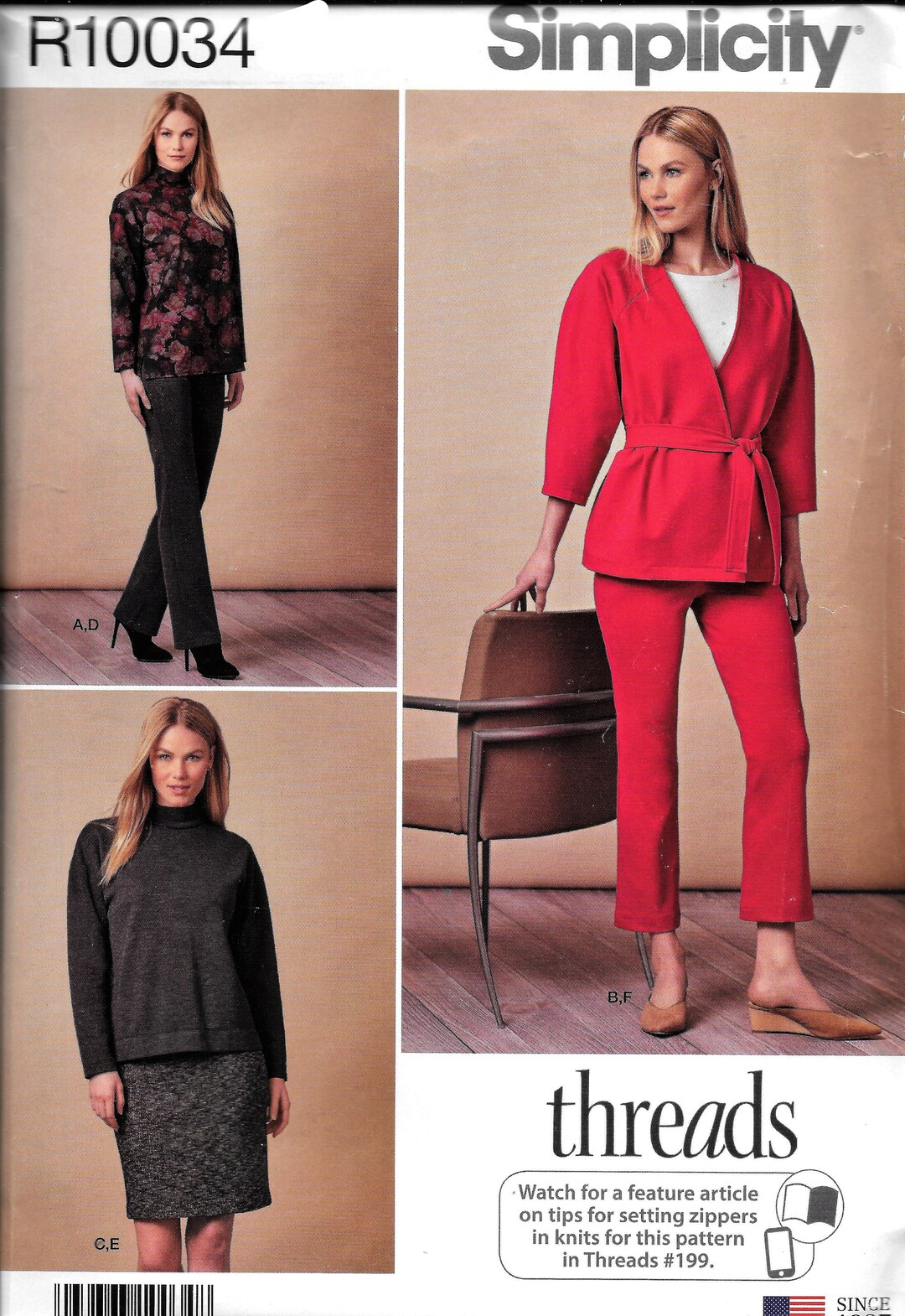 Simplicity R10034 Threads Magazin Sportswear Rock, Hose, Top und Jacke ...