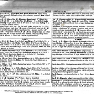 Simplicity Crafts 7899 Soft Cloth Stuffed Bunnies Bunny Rabbit and ...