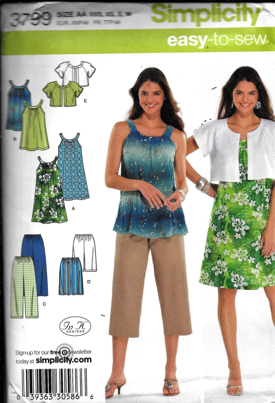 Simplicity 3799 Robe Tunique Pantalon Short Veste Patron de - Etsy France