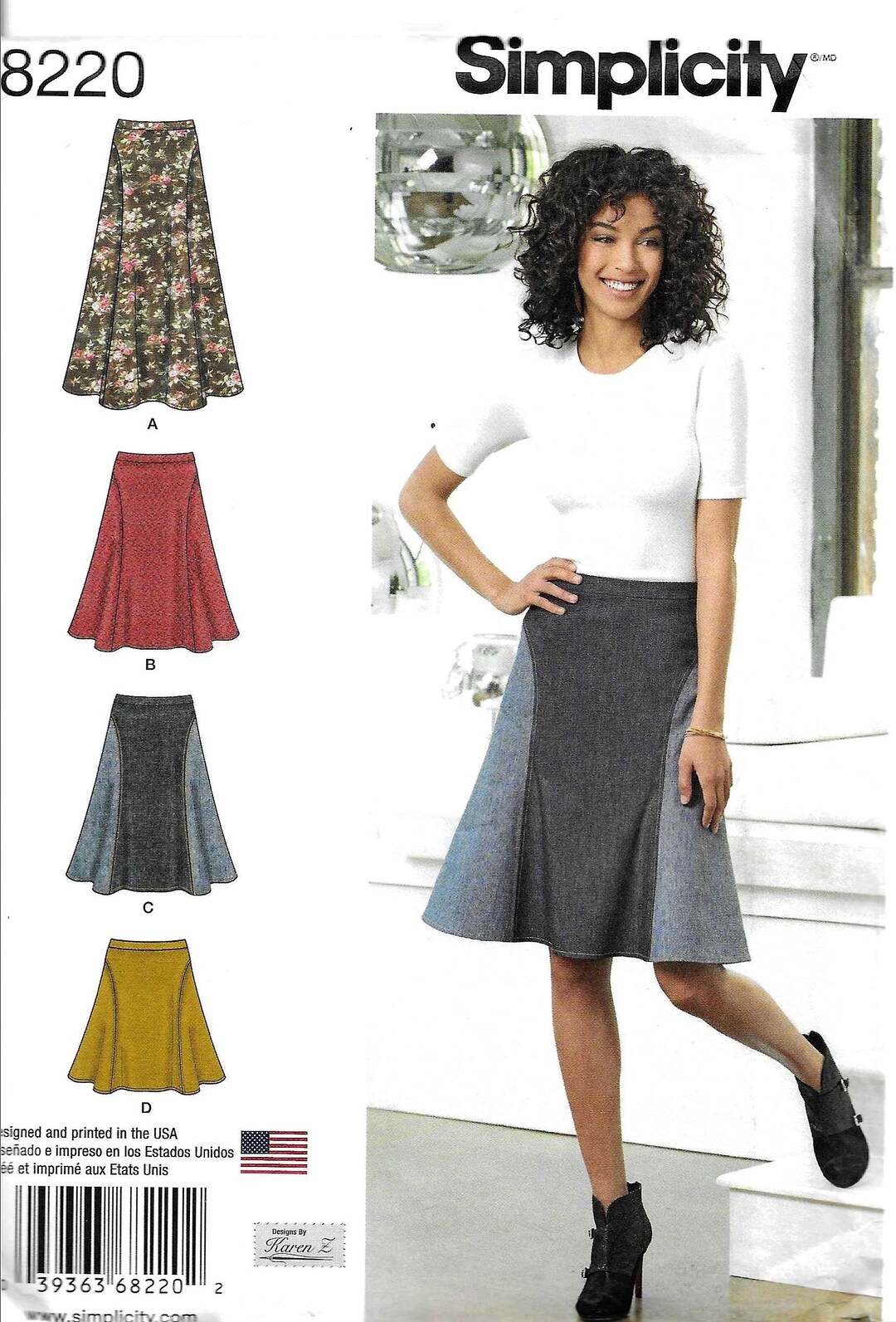 Simplicity 8220 Misses Skirts Sewing Pattern UNCUT Plus Size 14, 16, 18 ...