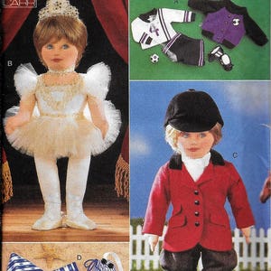 Vogue 9528 Clothes for 18" Dolls 1996 Ballet Soccer Horseback Riding ...