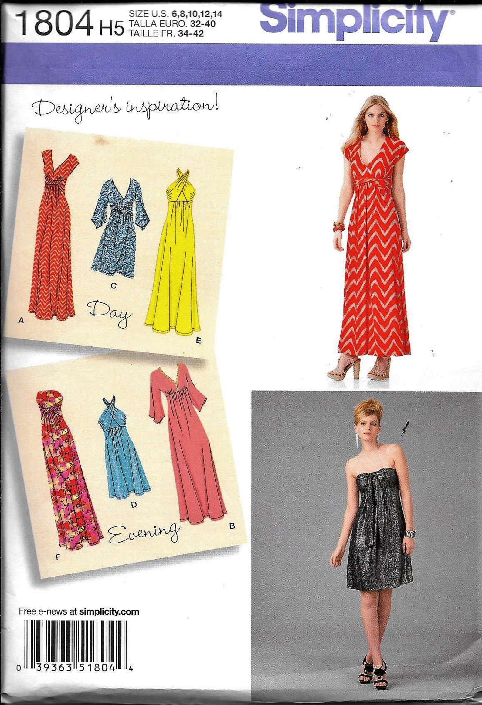 Simplicity 1804 Misses' Day or Evening Knit Strapless MAXI - Etsy