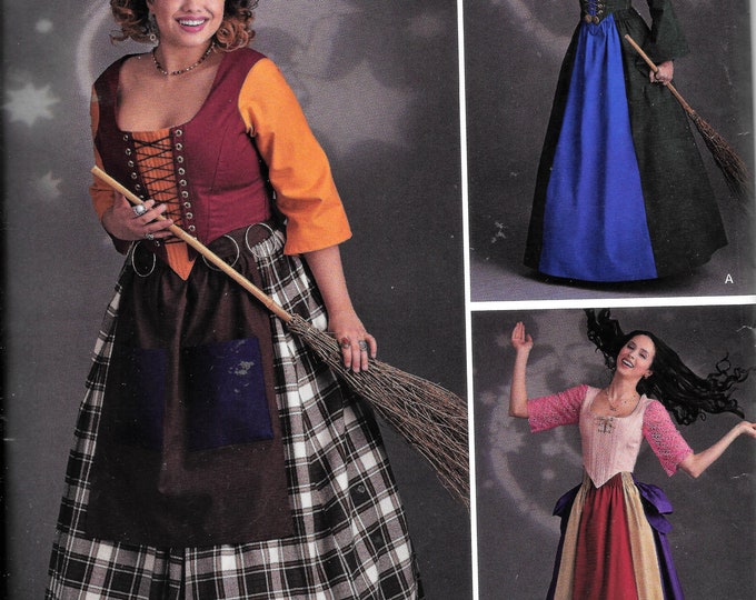 Simplicity 8720/R10324 Misses Costume Gypsy Medieval Wench Corset Apron ...