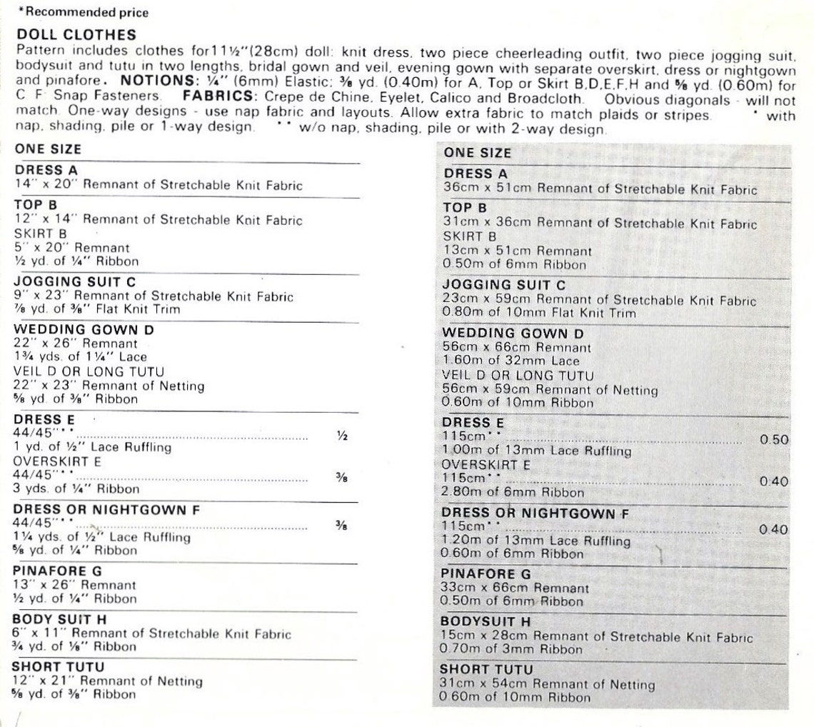 Vintage Butterick 257 4687 11 1/2 Barbie Fashion Doll Clothes - Etsy