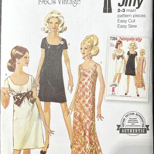 Simplicity R12016/9884 Vintage 1960s Jiffy Dress Sewing Pattern UNCUT ...