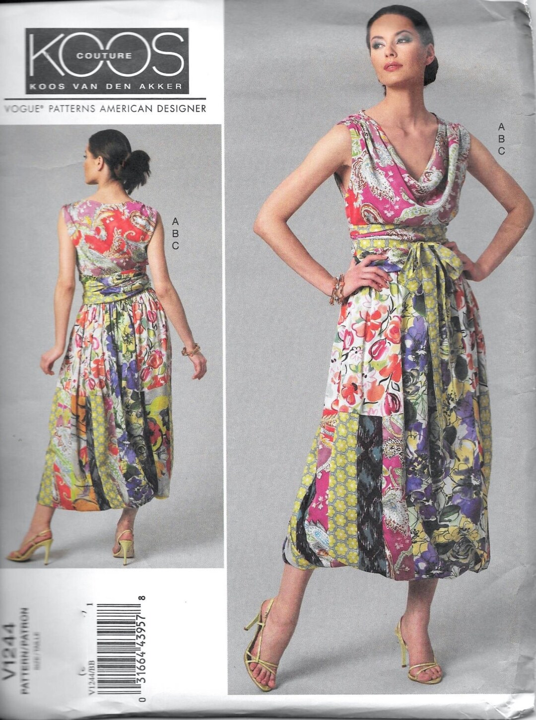 Vogue V1244 KOOS Couture Top, Reversible Skirt and Belt 2-pc Dress ...