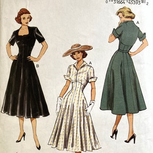 Butterick B6018 Retro 1950s DRESS Sewing Pattern UNCUT Plus Size 14, 16 ...