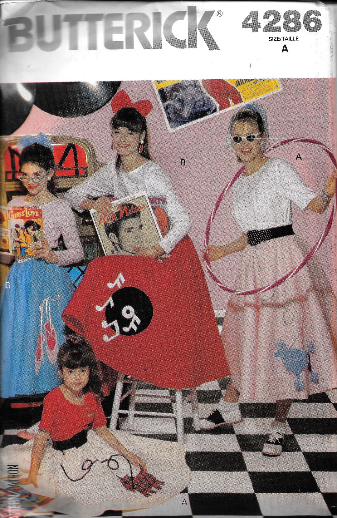 Vintage Butterick 4286 Misses Top and Skirt Sewing Pattern UNCUT Size ...