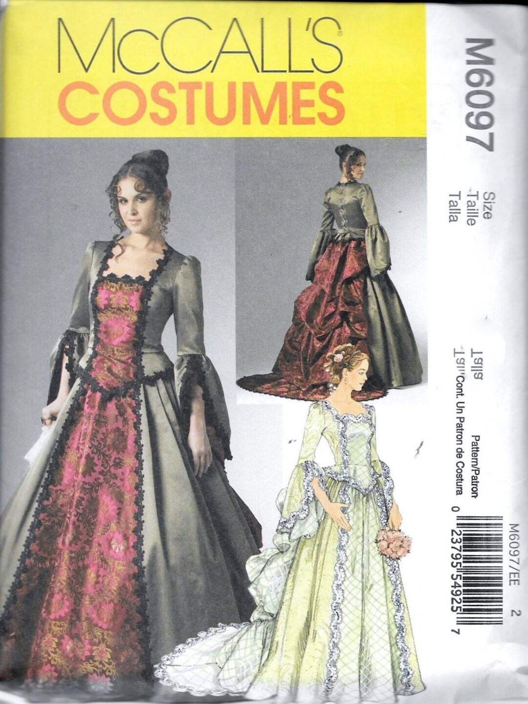 Mccall's M6097 Victorian Elizabethan Medieval Renaissance Costume Dress ...