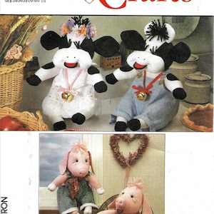 Vintage Simplicity 9228 Stuffed Cow and Pig Dolls Sewing - Etsy