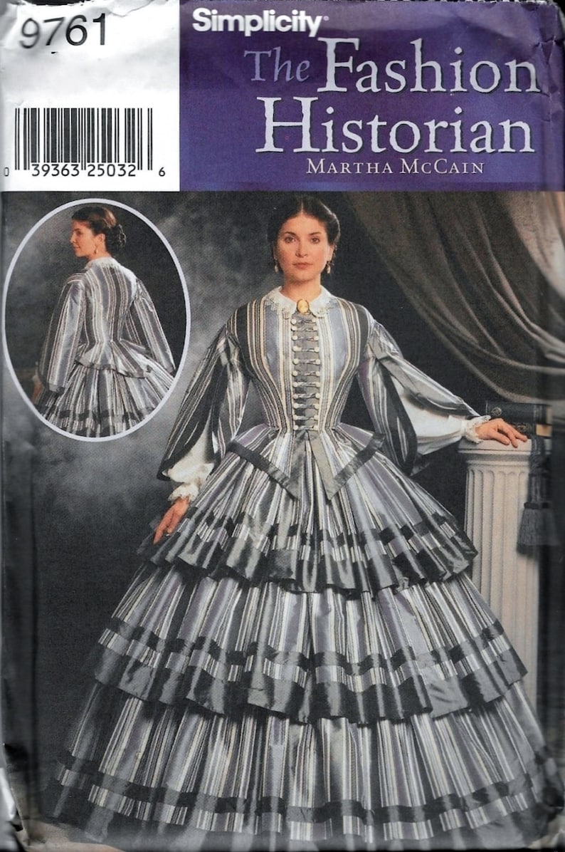 Simplicity 9761 Dress Pattern Southern Belle Civil War - Etsy