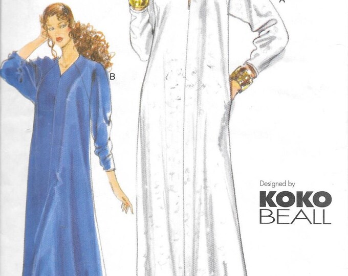 9979 Vogue Sewing Pattern Hooded Caftan Koko Beall Size 14-16-18 UNCUT ...