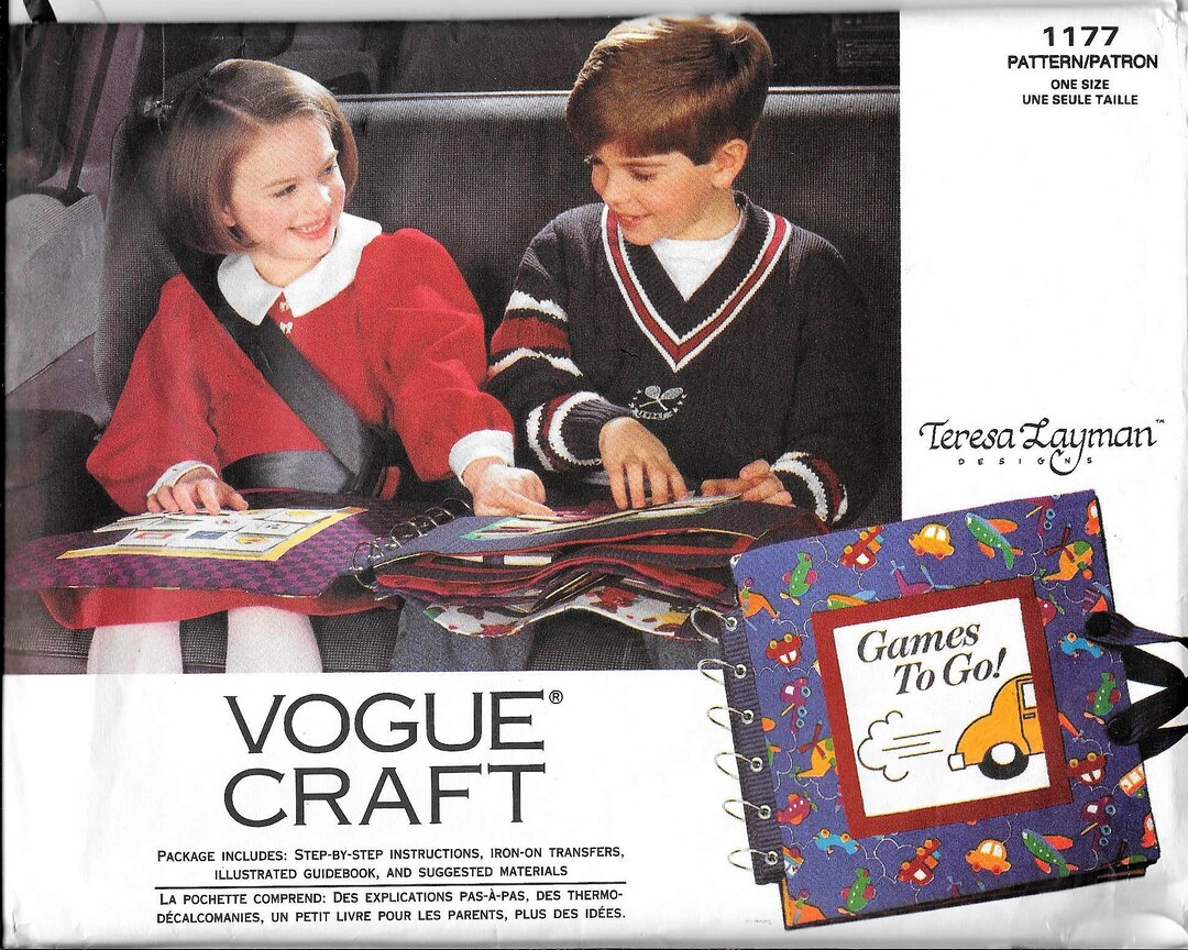 Vogue Crafts 1177 Games to Go! by Teresa Layman Car Travel Book Sewing ...