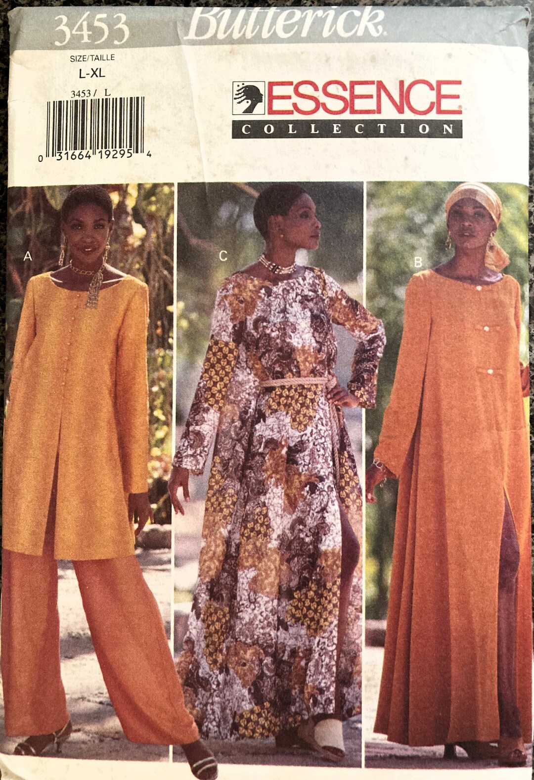 Butterick 3453 ESSENCE COLLECTION Flared Tunic & Caftan, Wide Leg Pants ...