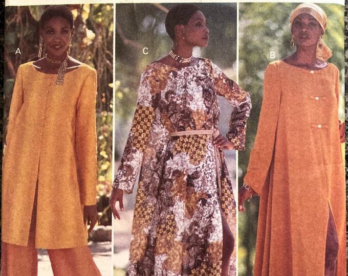 Butterick 3453 ESSENCE COLLECTION Flared Tunic & Caftan, Wide Leg Pants Sewing Pattern Sz L-XL ...