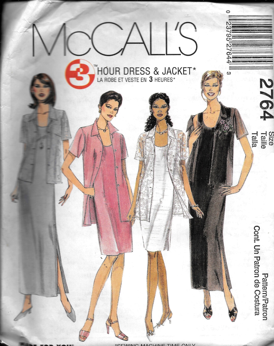 Mccall's 2764 Dress & Jacket Sewing Pattern UNCUT Plus Size 14, 16, 18 ...