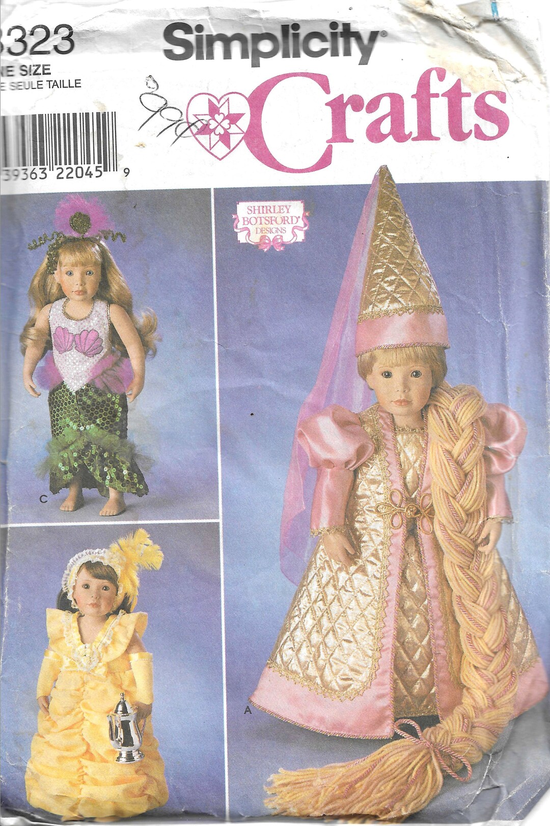 Simplicity 8323 Shirley Botsford 18" Doll Clothes Sewing Pattern UNCUT ...