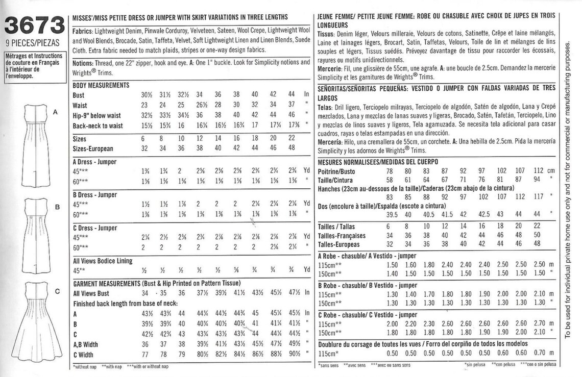 Simplicity 3673 Retro Vintage 1950's Dress or Jumper - Etsy