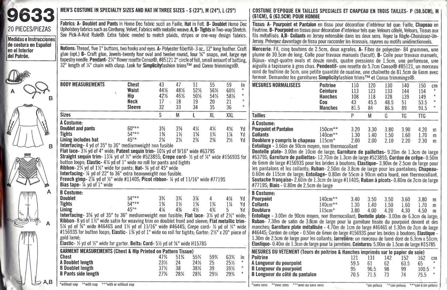 Simplicity 9633 Renaissance King Henry the VIII Costume SCA | Etsy