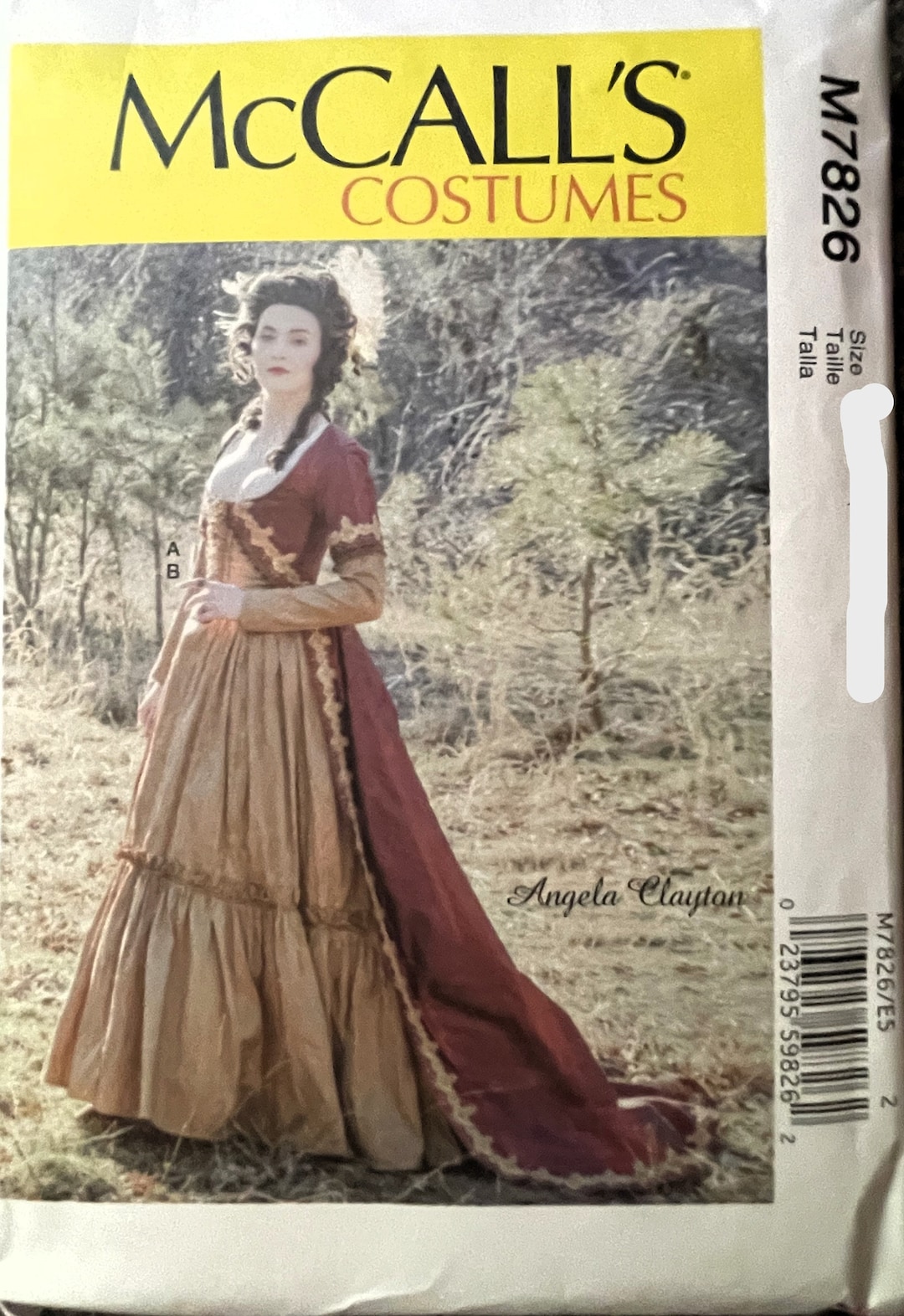 Mccall's M7826 Angela Clayton Costume Pattern 18th Century Boned Robe ...