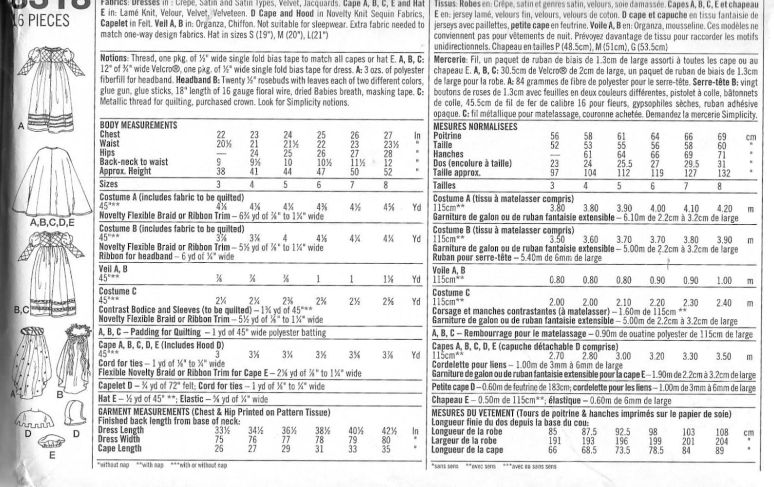 Simplicity 8318 Kid's Childrens Medieval Renaissance - Etsy