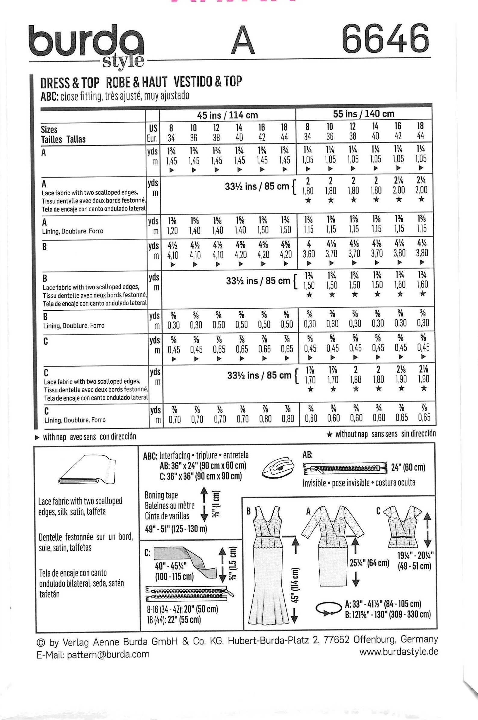 Burda 6646 Misses EVENING DRESS and Top Sewing Pattern UNCUT - Etsy