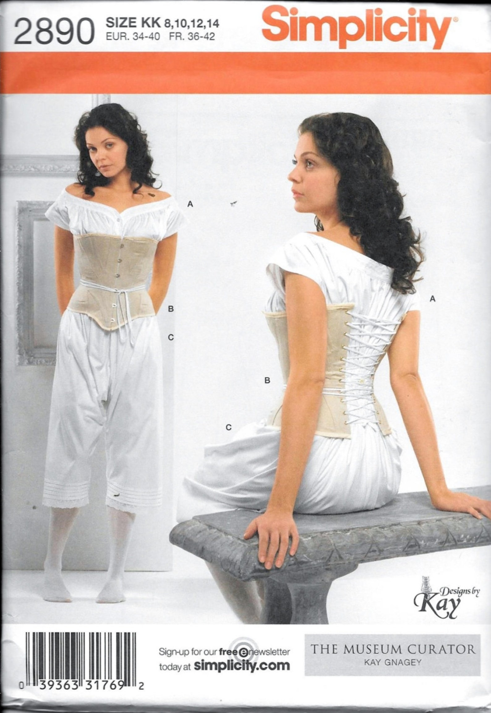 Simplicity 2890 Misses Civil War Underwear Corset Chemise - Etsy