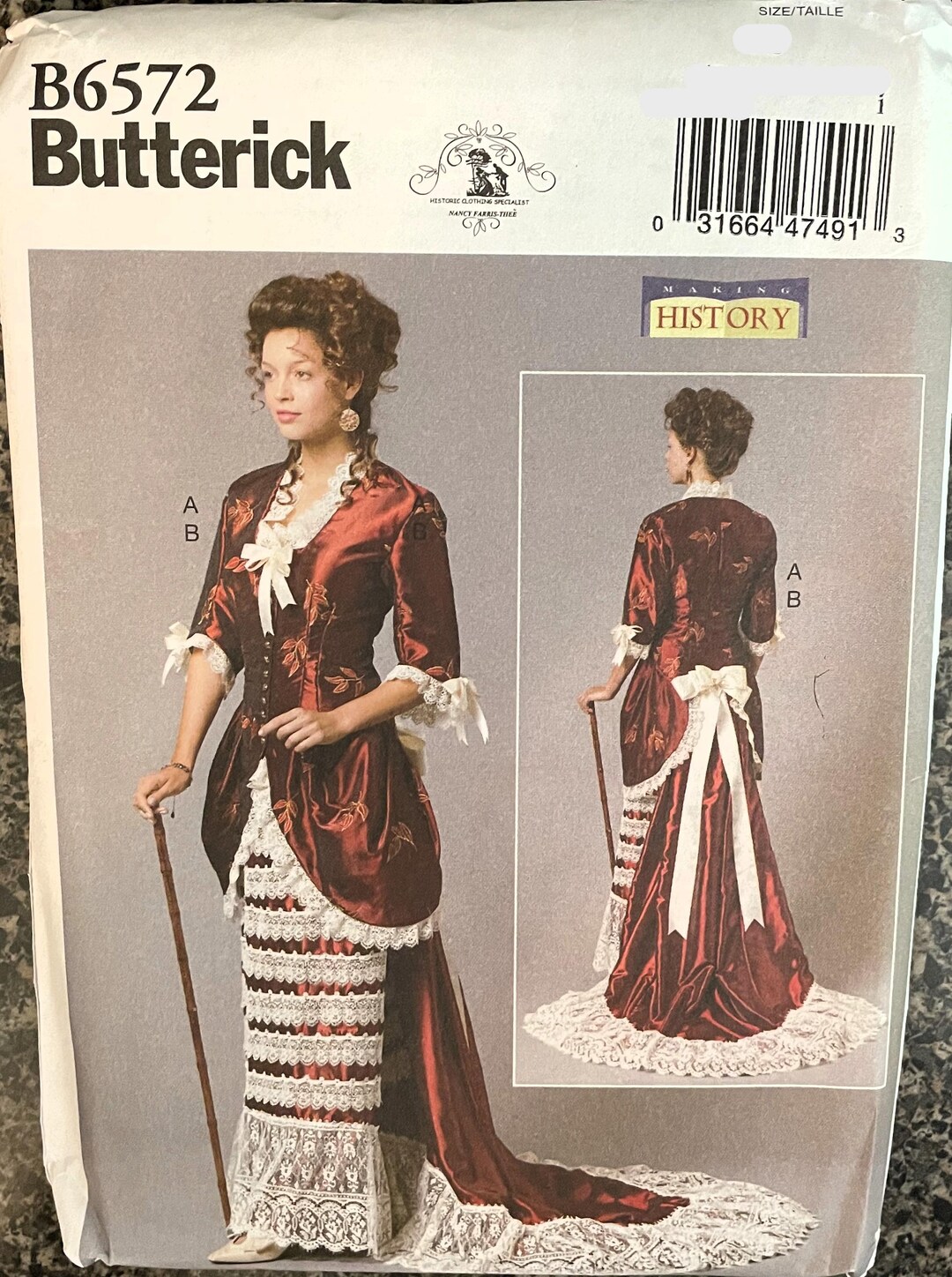 Edwardian Costume Sewing Pattern: Butterick B6572, UNCUT, Sizes 6-14 - Etsy