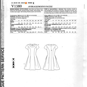 Vogue V1380 Designer Pamella Roland Fitted Flared DRESS Sewing Pattern ...