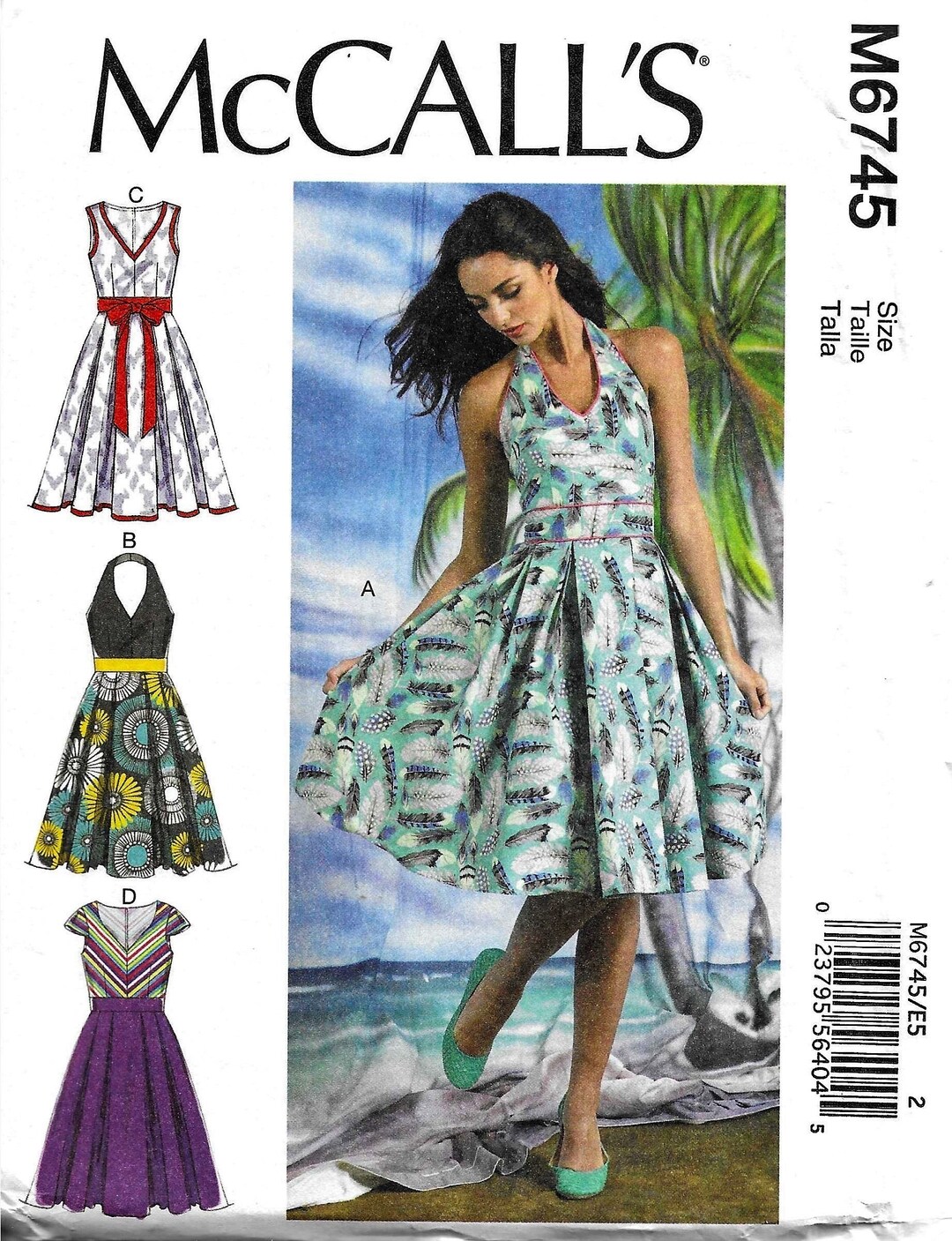 Mccall's M6745 DRESS Sewing Pattern 6745 UNCUT Plus Size 14, 16, 18, 20, 22 - Etsy