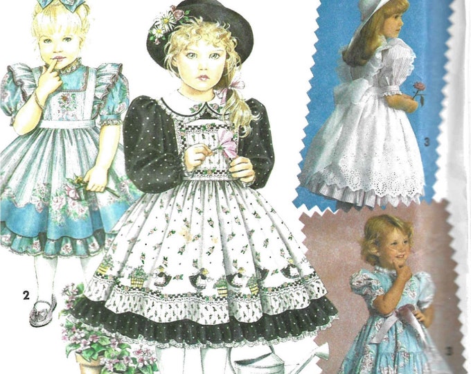Simplicity 7699 Girls Daisy Kingdom Dress and Pinafore Sewing Pattern ...