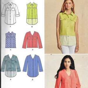 Simplicity 8053 Button-up Shirts/blouses Sewing Pattern UNCUT Size 6, 8 ...