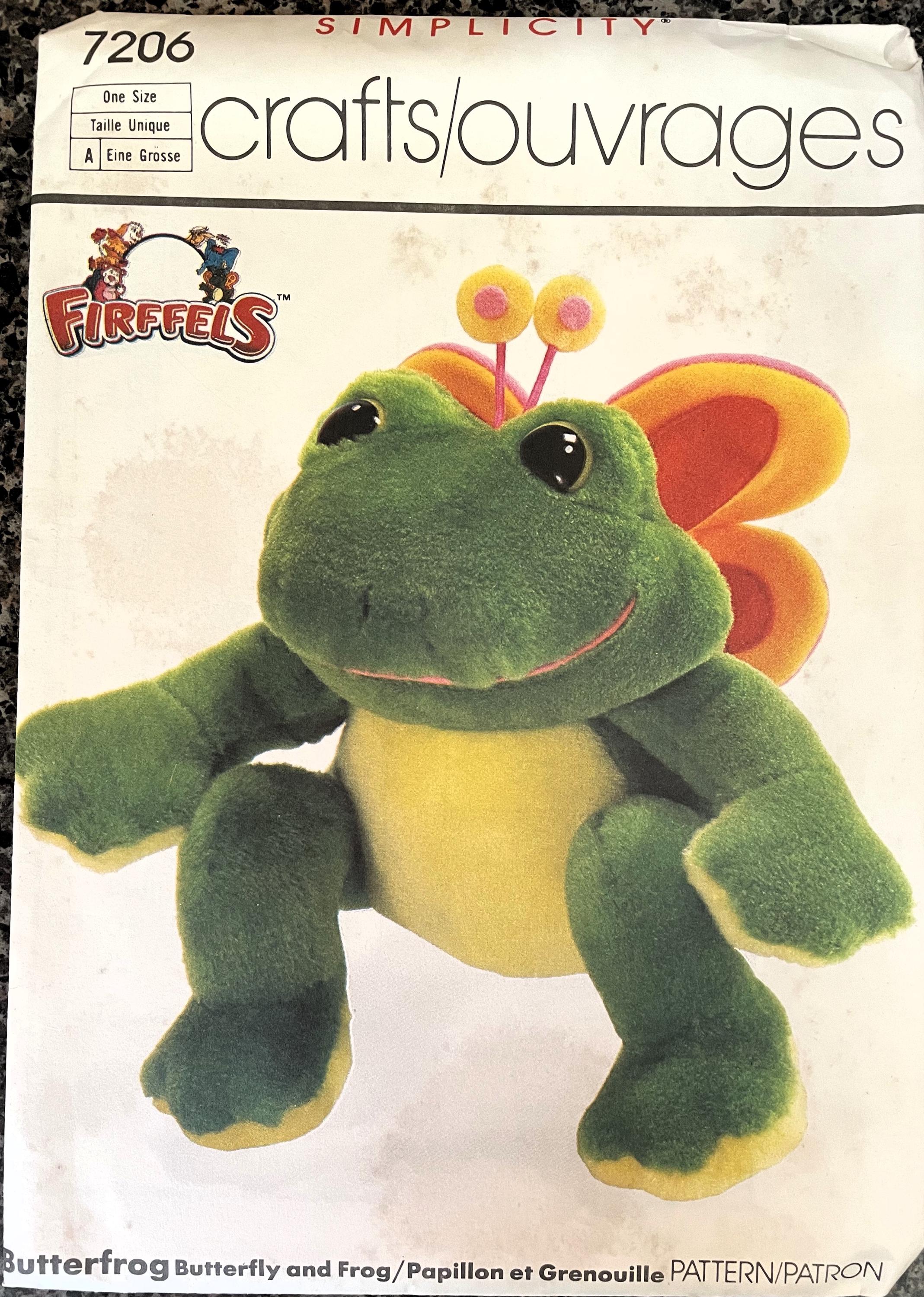 Simplicity 7206 Stuffed Animal BUTTERFROG Butterfly and Frog Firffels ...