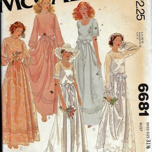 Vintage 1970s Mccall's 6681 Romantic Floor Length Evening - Etsy