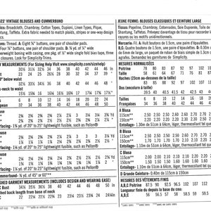 Simplicity 8445 Vintage 1950s Style Shirt Cummerbund Button Down Dolman ...